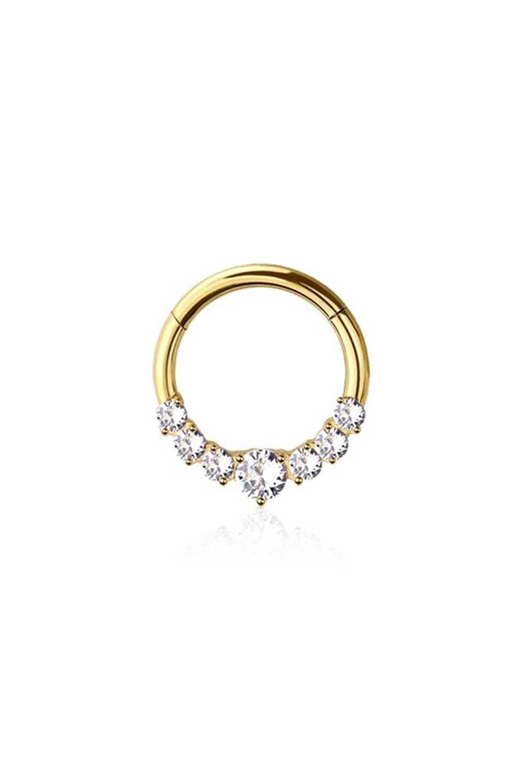 The Segment Crystal Piercing | Gold | Silber – Piercd